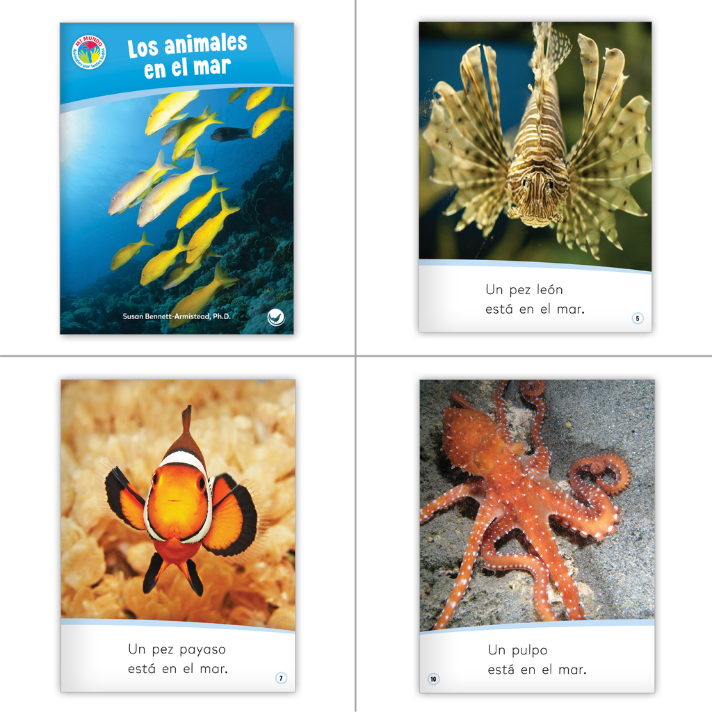 Spanish Animals Kindergarten Theme Set (6-Packs) - Hameray Publishing