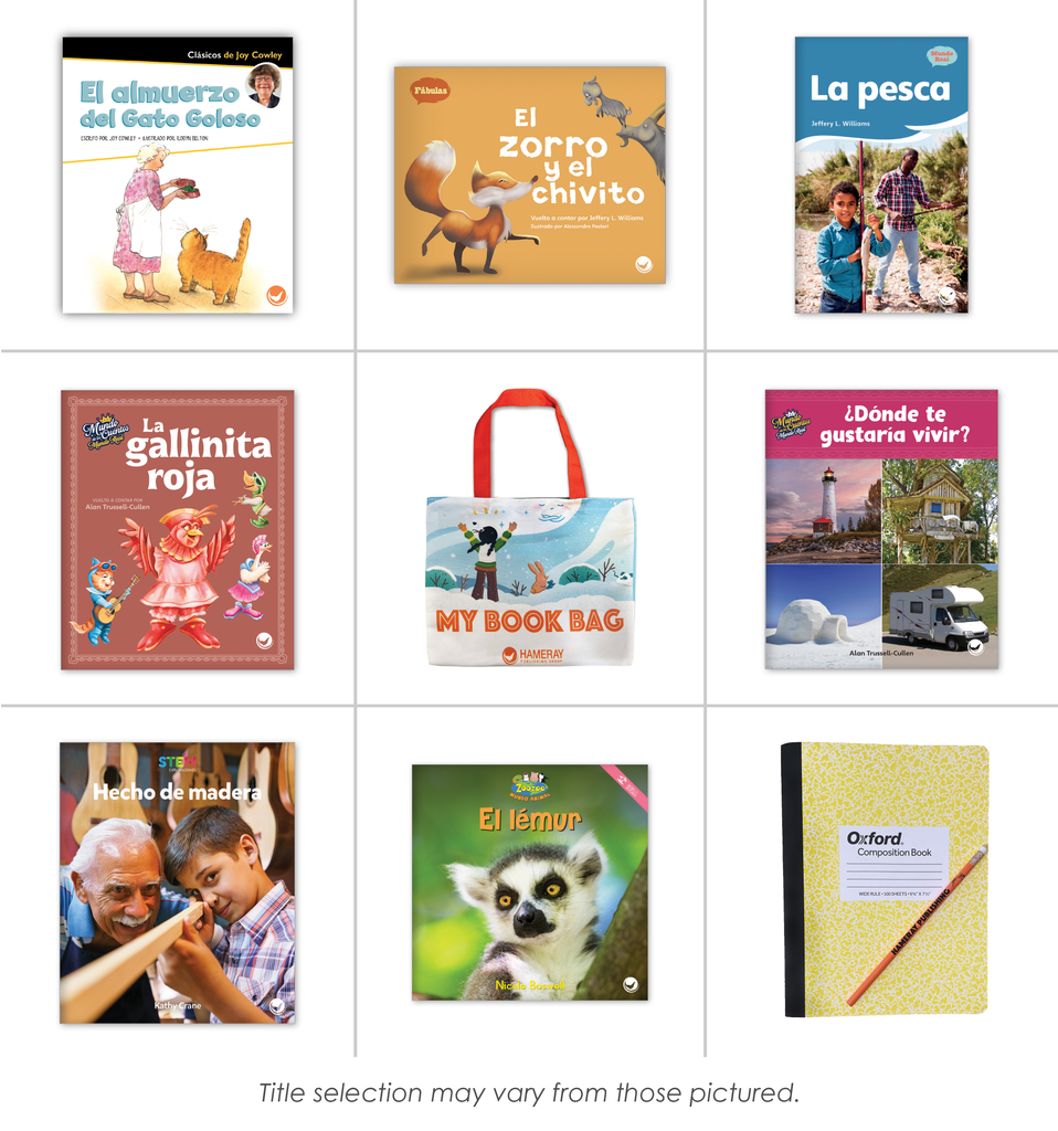 Spanish 1st Grade Take-Home Book Bag Class Set (20) - Hameray Publishing