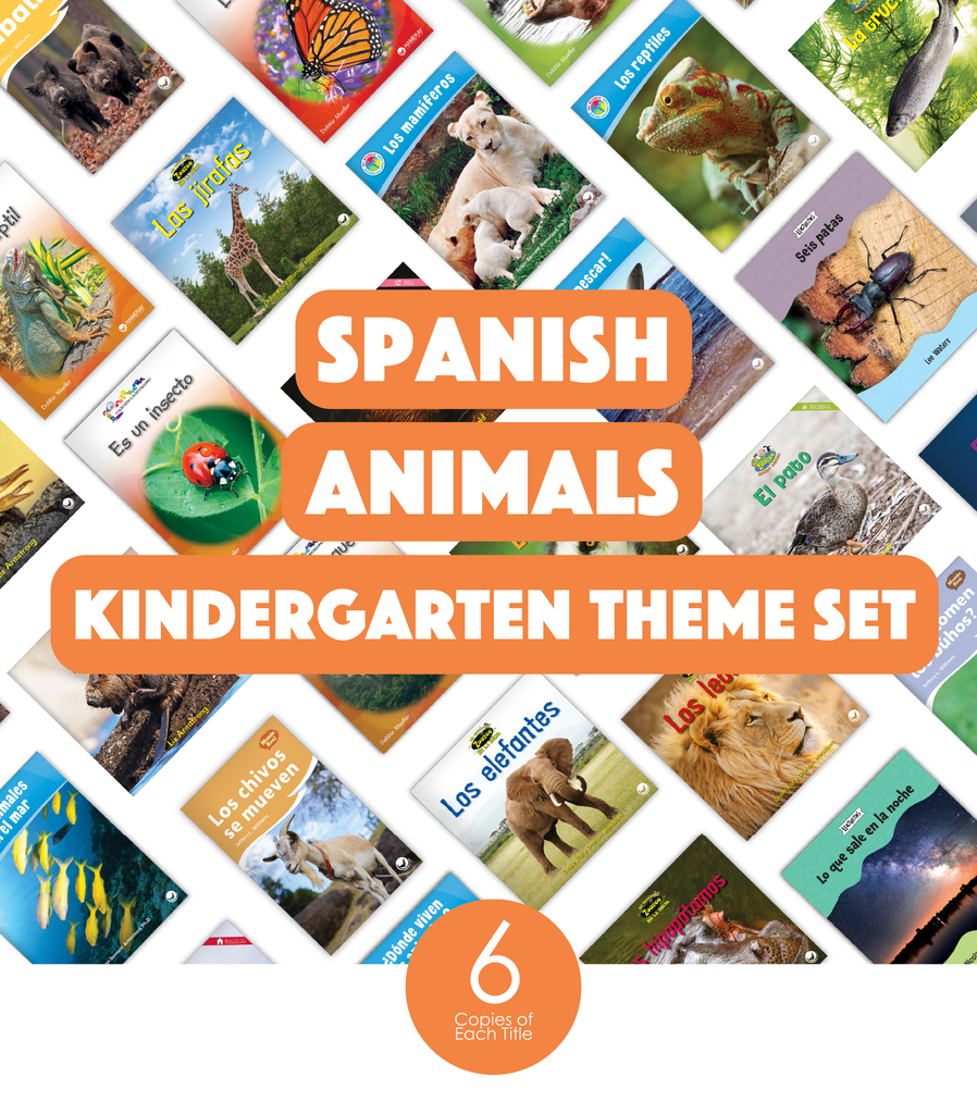 Spanish Animals Kindergarten Theme Set (6-Packs) - Hameray Publishing