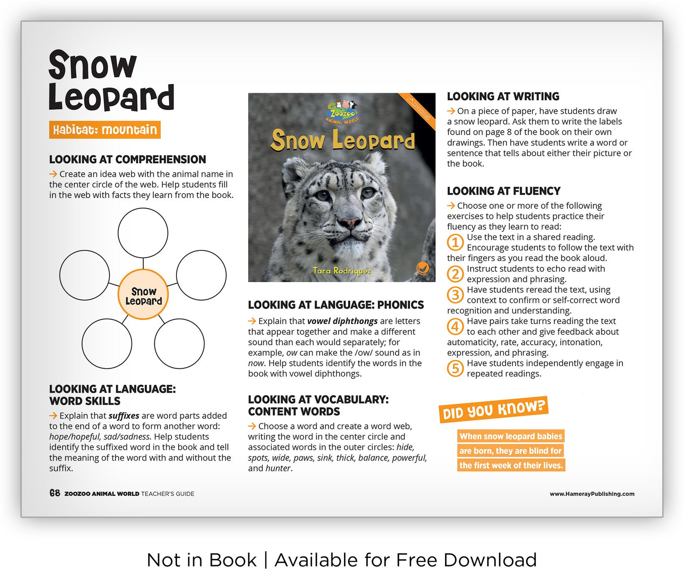 Snow Leopard - Zoozoo Animal World - Hameray Publishing