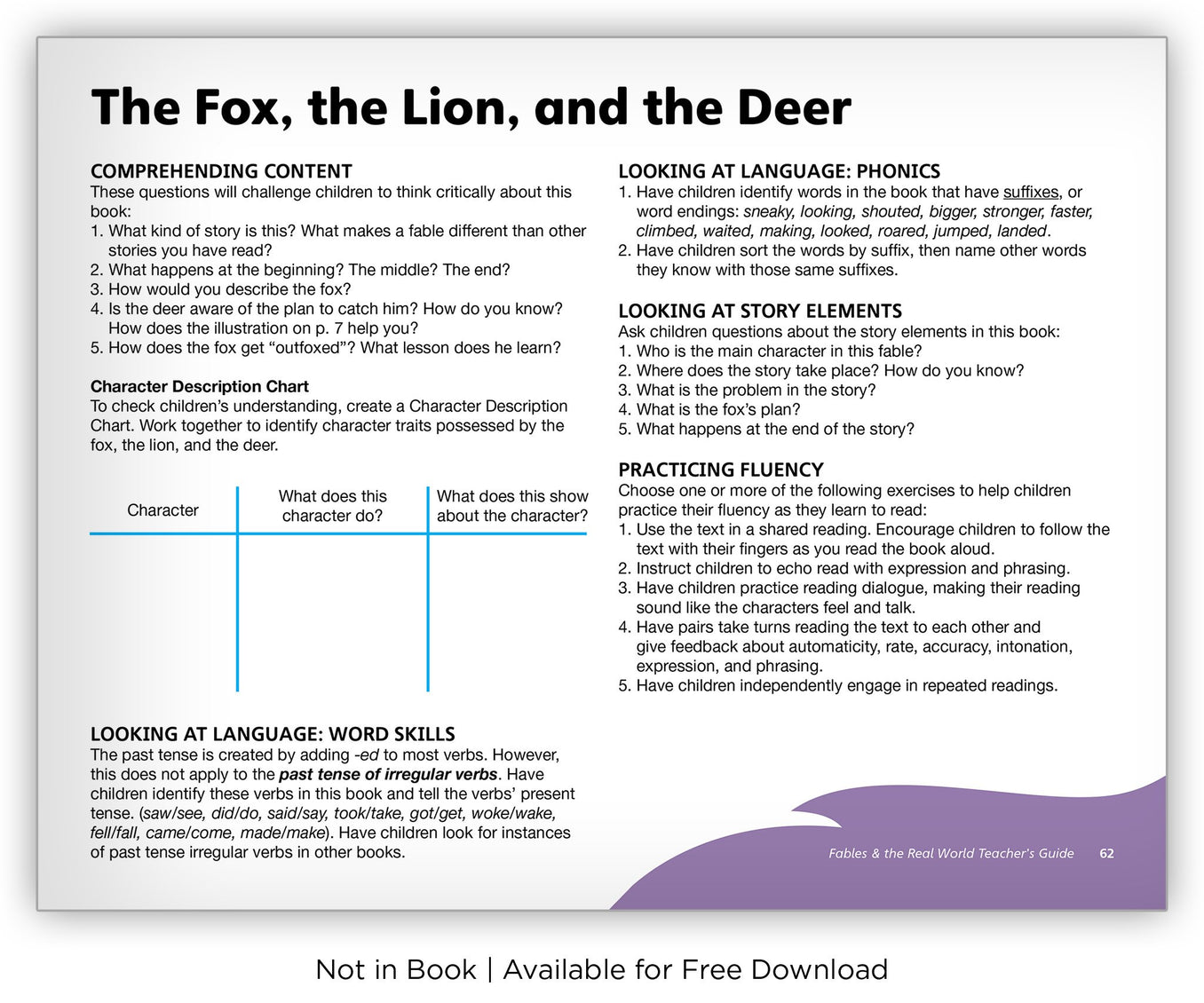 The Fox, the Lion, and the Deer - Fables & the Real World - Hameray ...